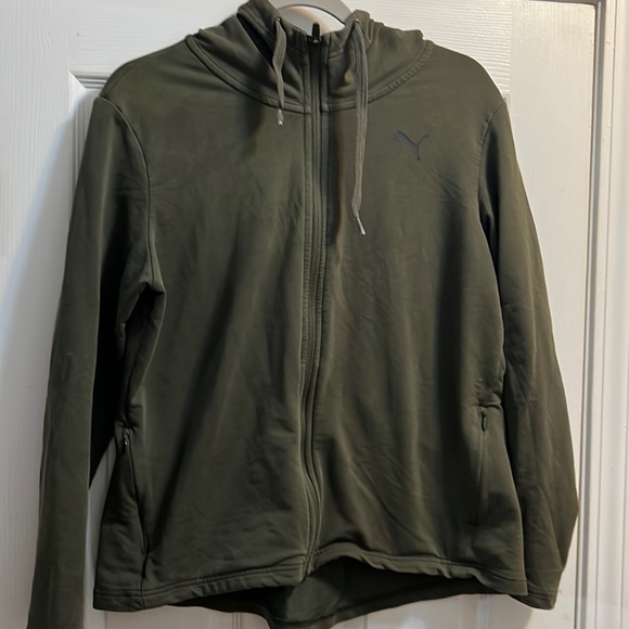 Puma | Jackets & Coats | Puma Dark Green Zipup Large | Poshmark